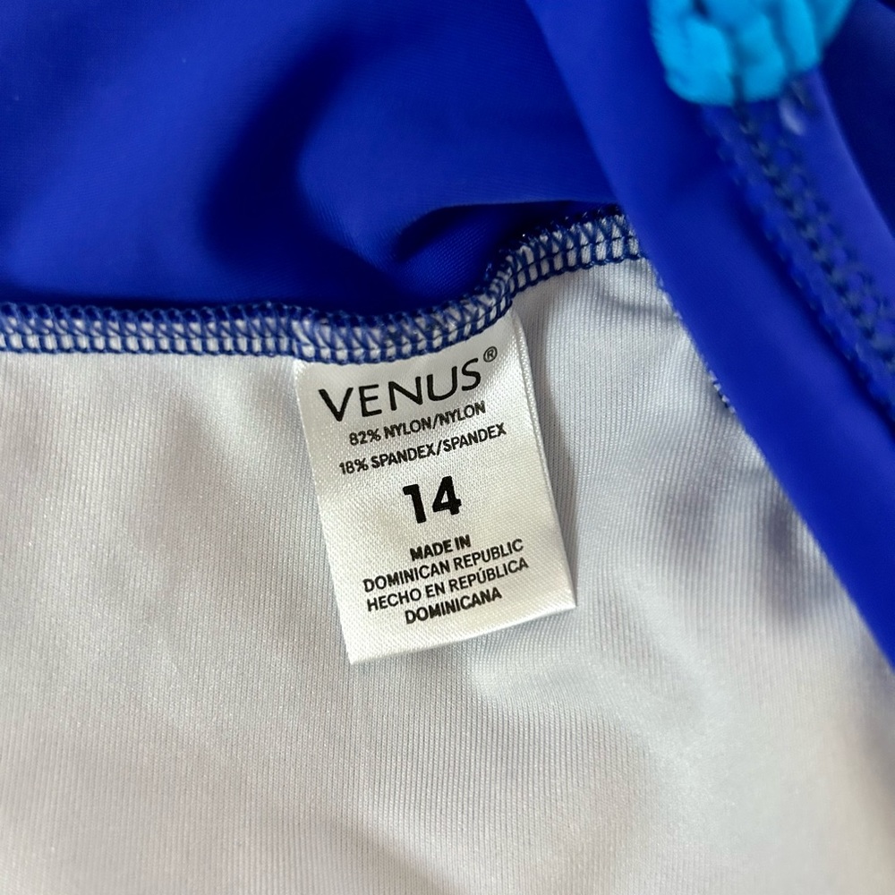 Venus Womens Plunge One Piece Bathing Suit 14 - Gem